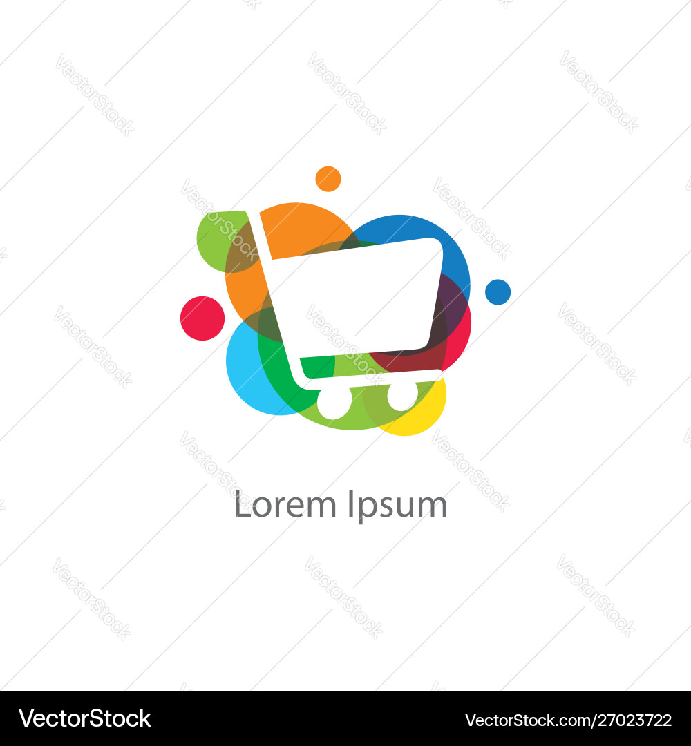 Shopping cart logo design Royalty Free Vector Image