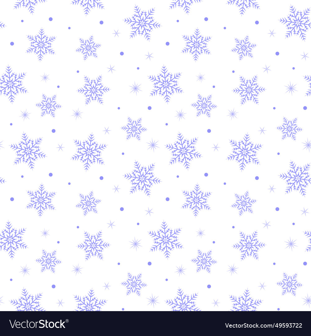 Snowflakes pattern Royalty Free Vector Image - VectorStock
