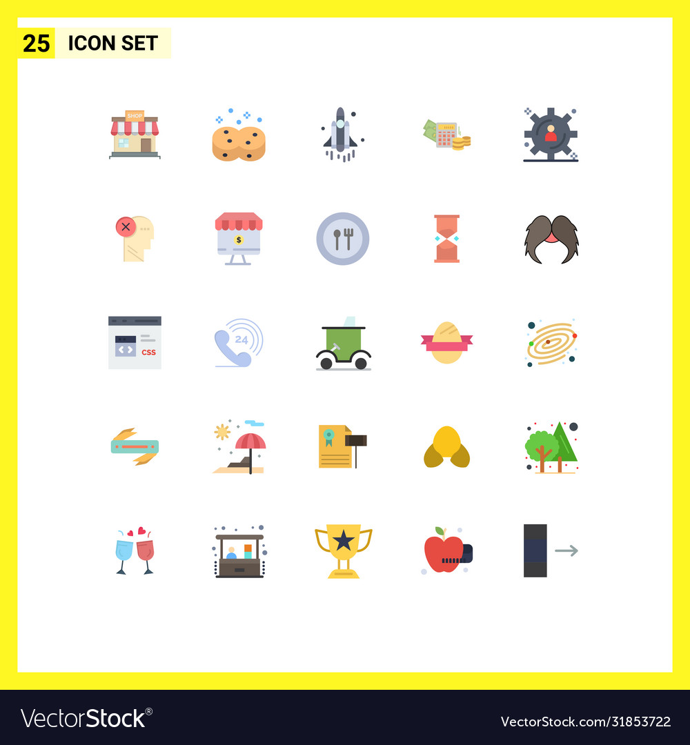 Stock icon pack 25 line signs and symbols for Vector Image