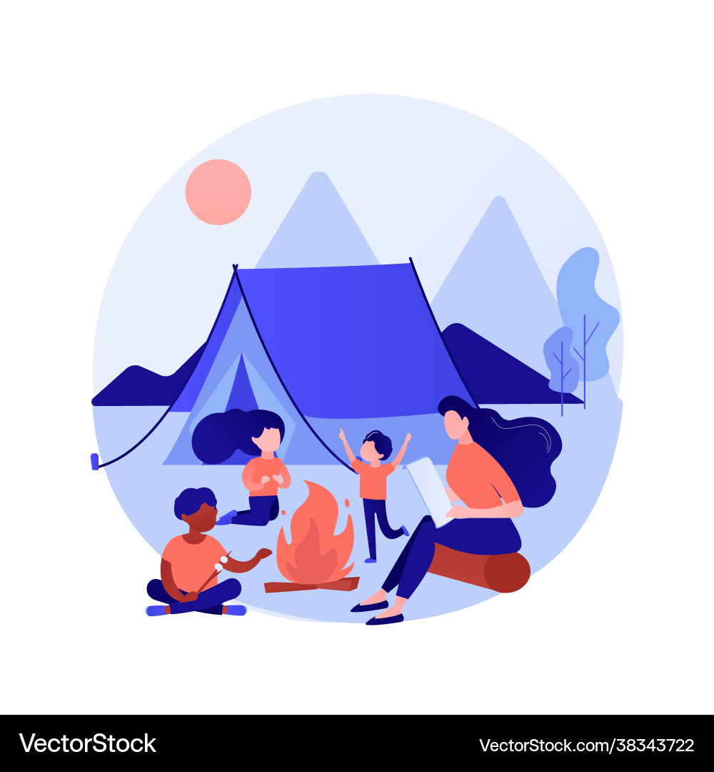 Summer camp for kids abstract concept Royalty Free Vector