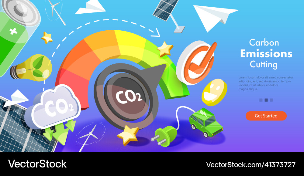 3d conceptual of carbon Royalty Free Vector Image