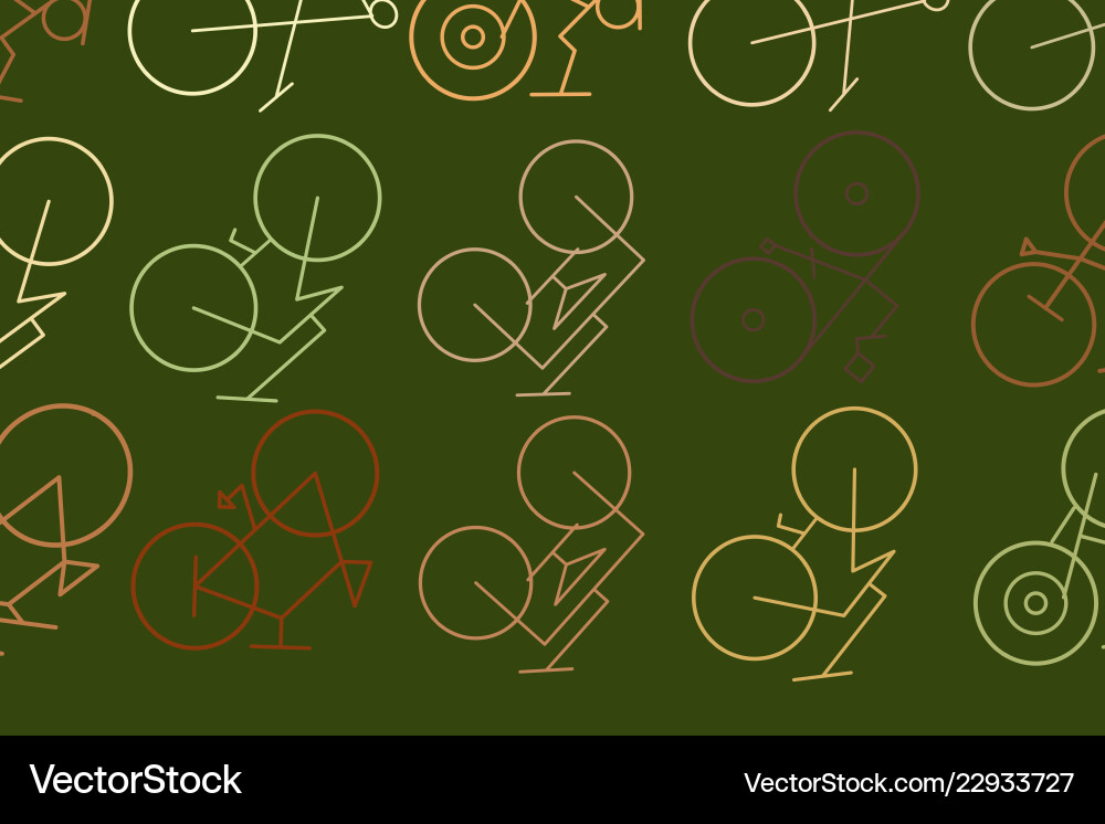 Abstract background with outline of bicycle shape Vector Image