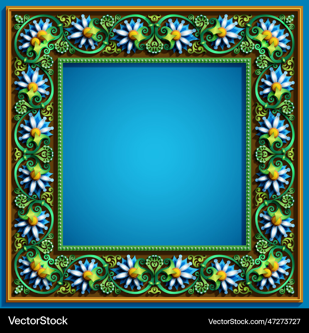 Abstract ornamental nature vintage frame modern Vector Image