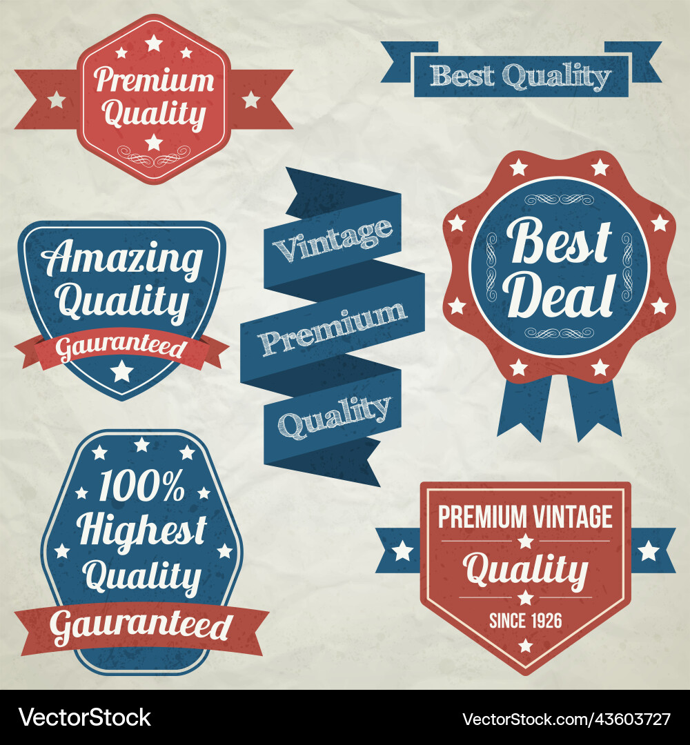 Amazing retro stickers collection Royalty Free Vector Image