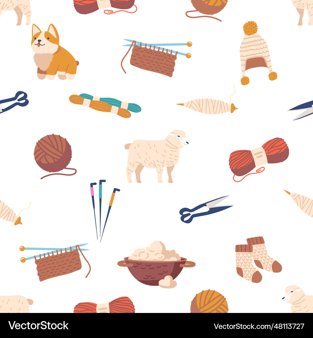 Charming seamless pattern featuring an array of Vector Image