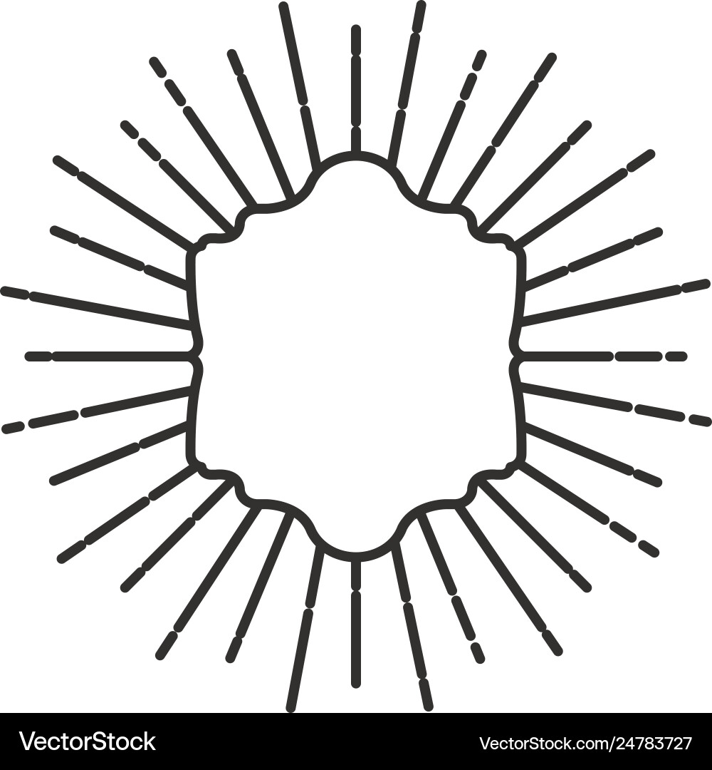 Classic frame with burst Royalty Free Vector Image