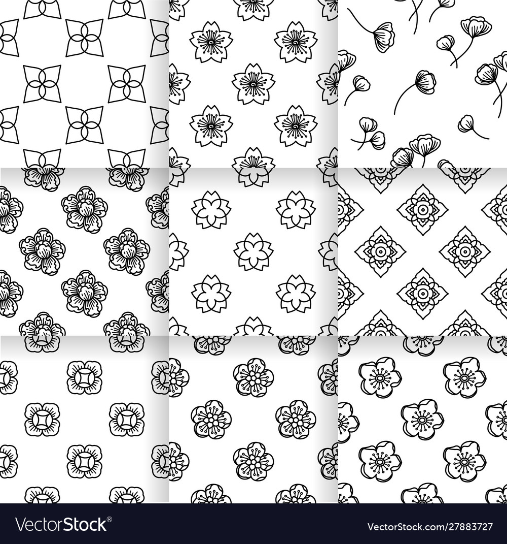 Flower seamless pattern Royalty Free Vector Image