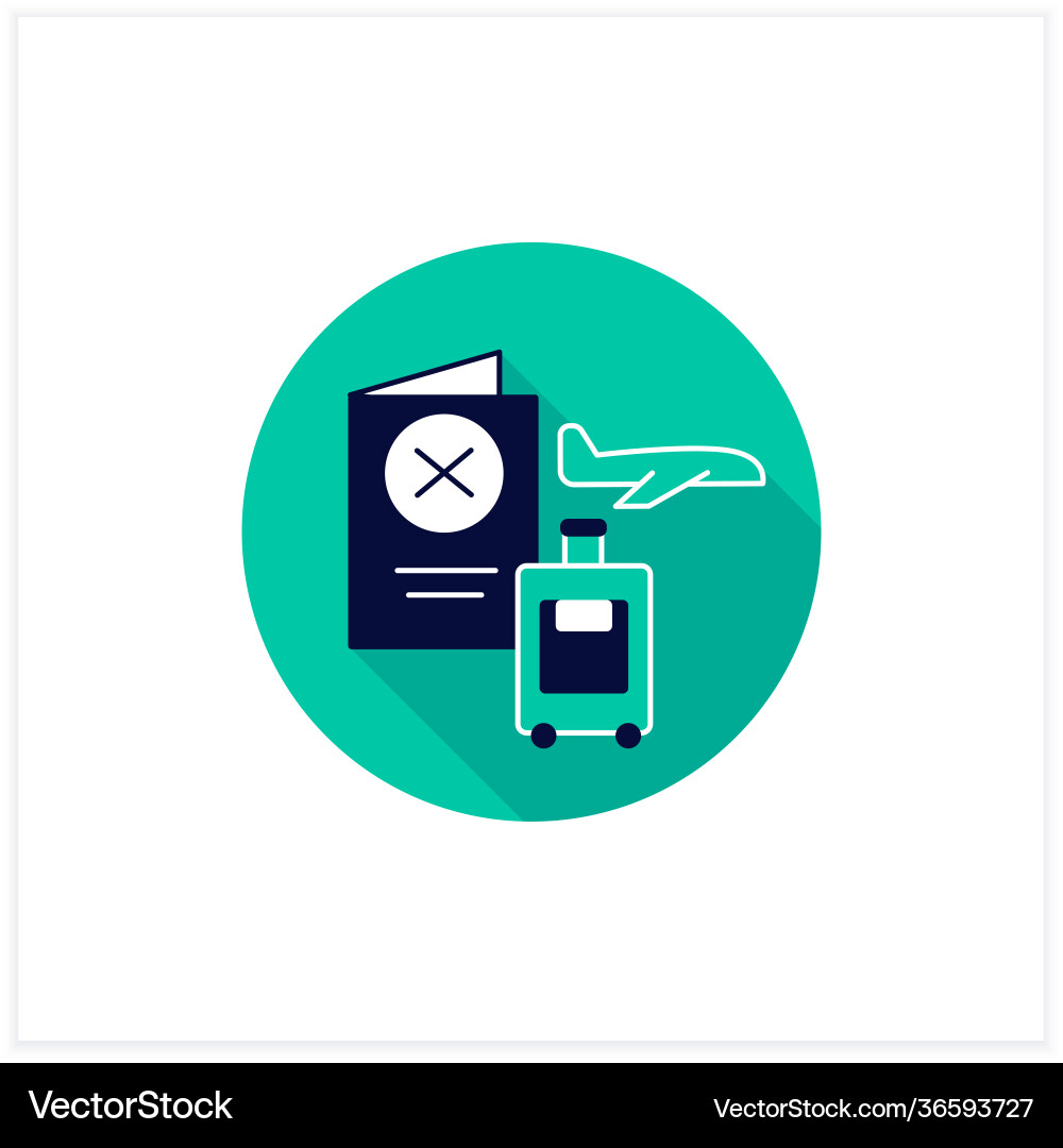 Health passport flat icon Royalty Free Vector Image