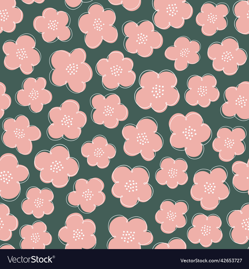 Modern seamless pattern with vintage groovy Vector Image