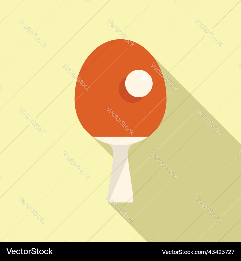 Ping pong icon flat sport gym Royalty Free Vector Image