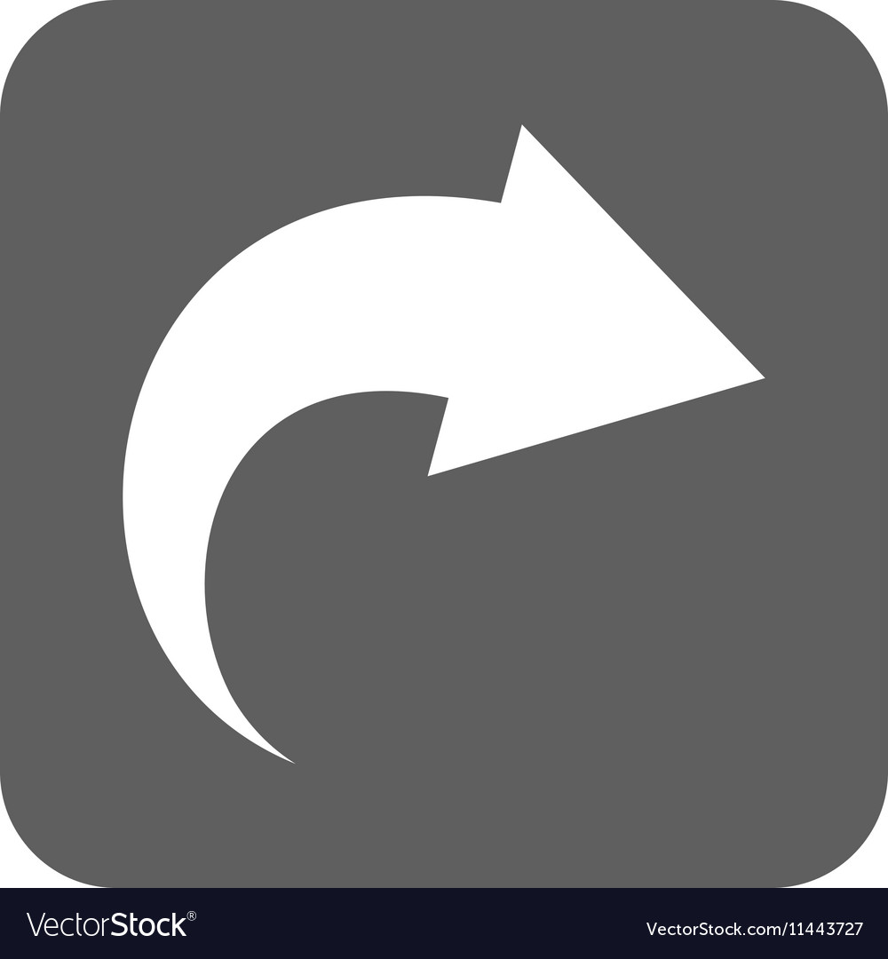 Redo flat squared icon Royalty Free Vector Image