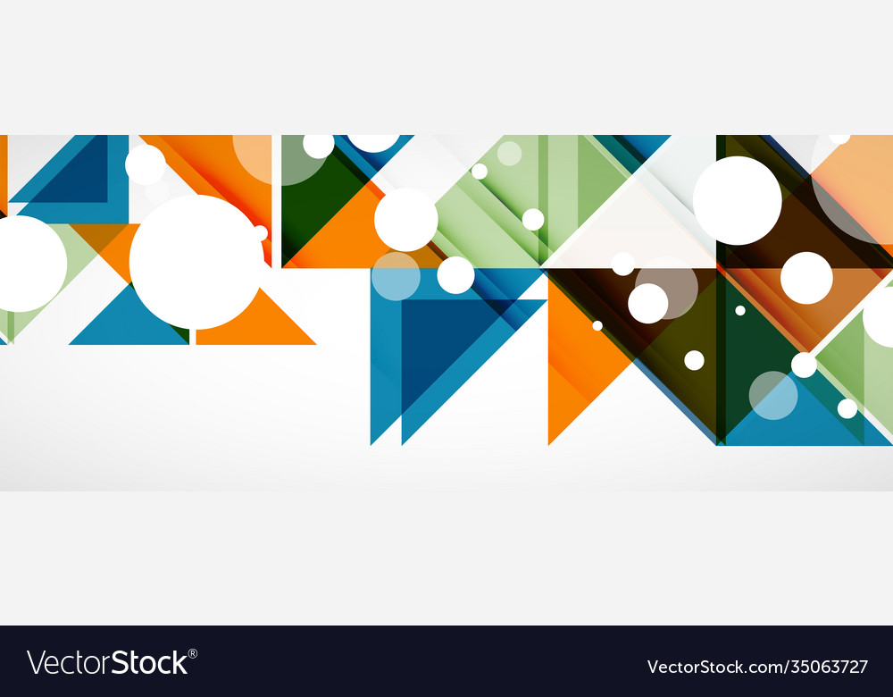 Set triangle geometric backgrounds Royalty Free Vector Image