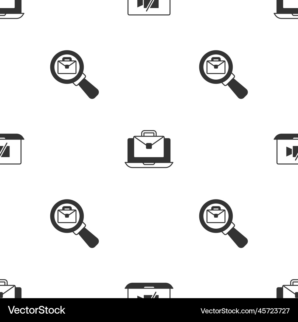 Set video camera off on laptop online working and Vector Image
