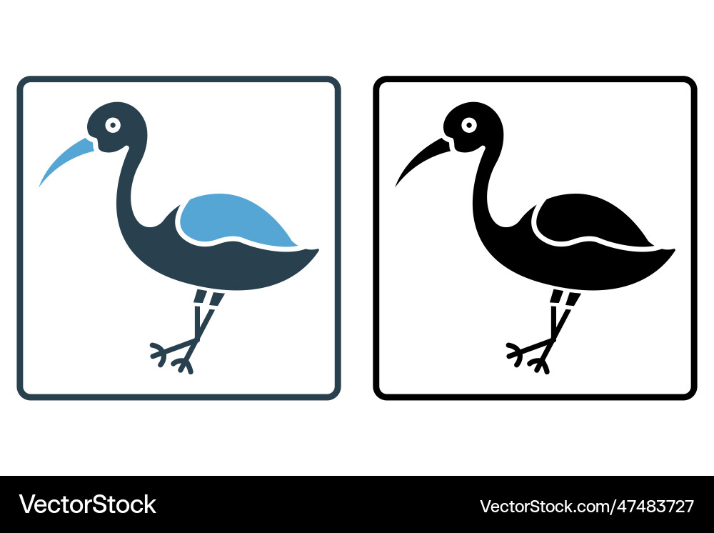 Stork bird icon line icon style design simple Vector Image