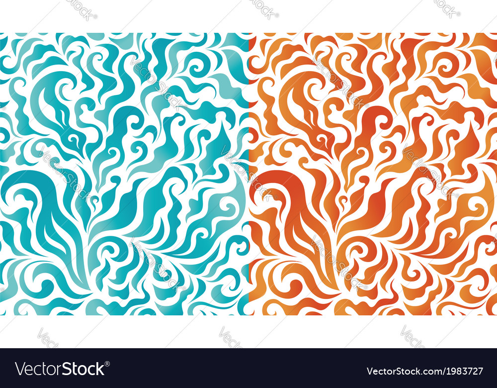 Two elemental patterns Royalty Free Vector Image
