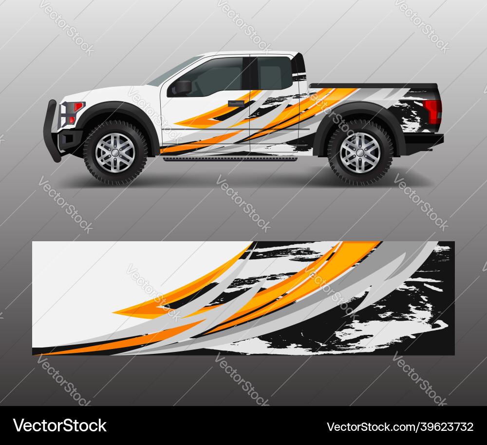 Abstract modern graphic design for truck Vector Image