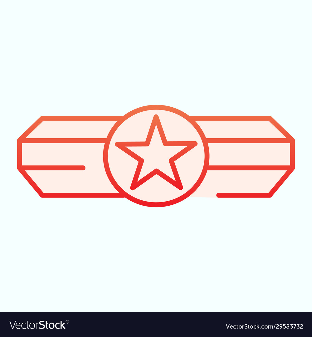 Army epaulet flat icon military rank with one Vector Image Army epaulet flat icon military rank with one Vector Image