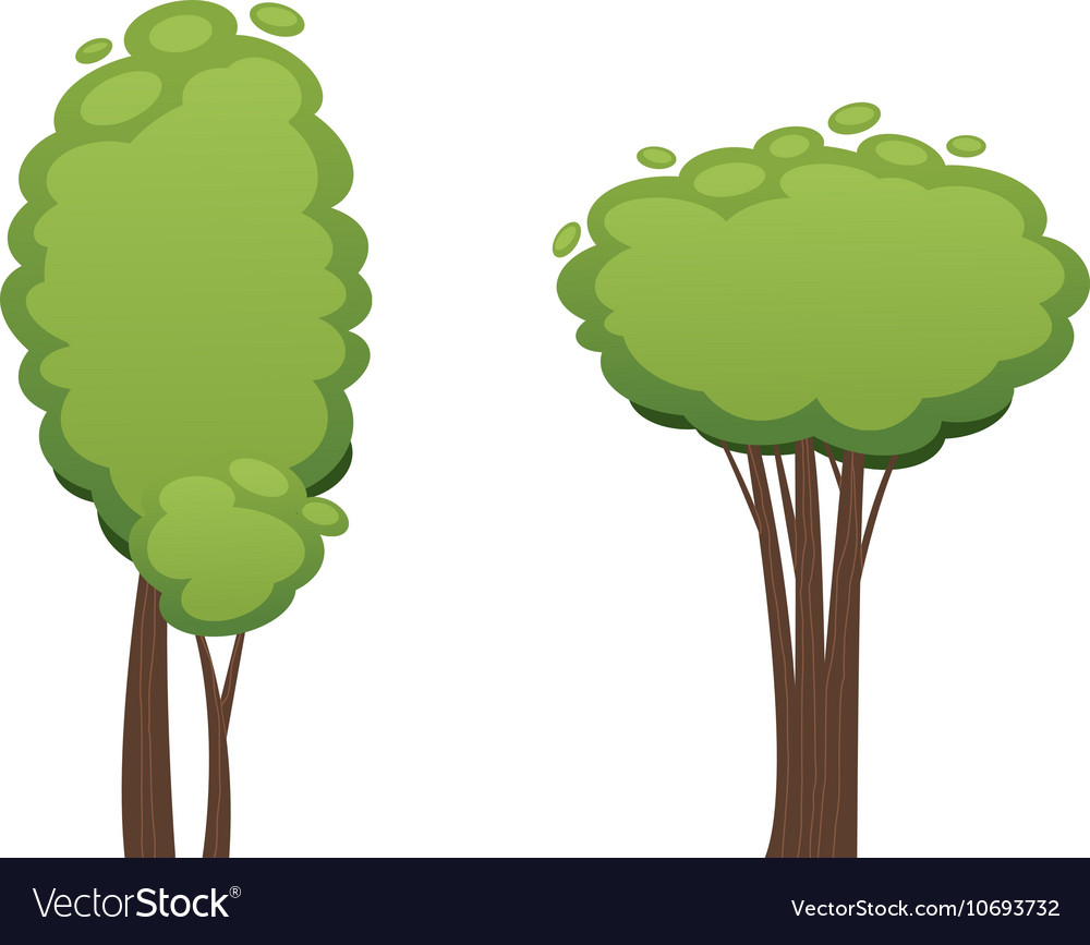 Cartoon tree Royalty Free Vector Image - VectorStock