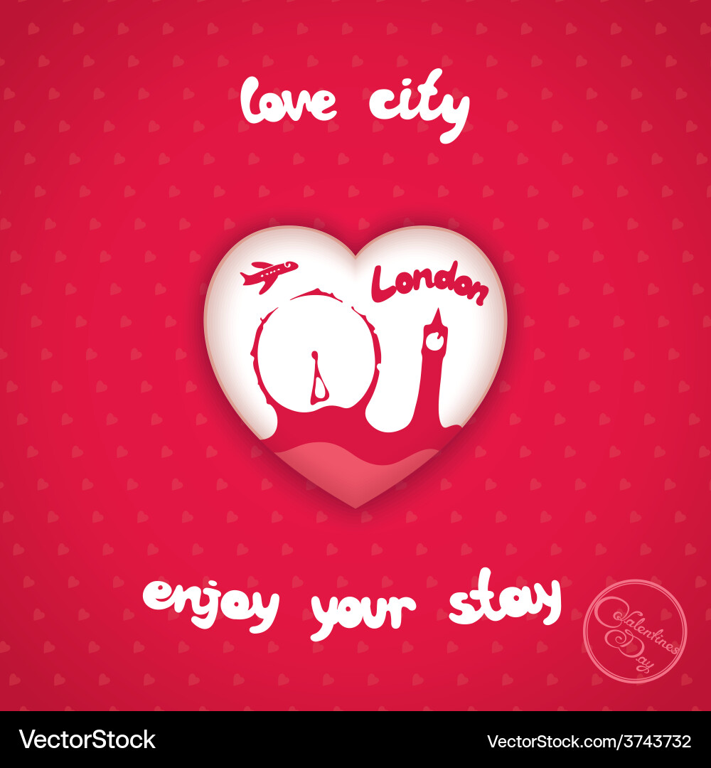 City of love Royalty Free Vector Image - VectorStock