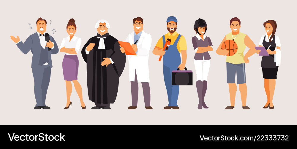 Collection of professions part 1 Royalty Free Vector Image
