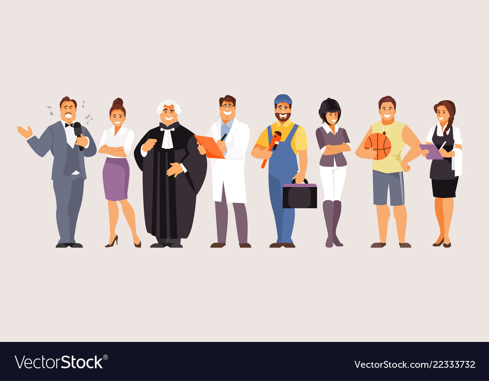 Collection professions part 1 Royalty Free Vector Image