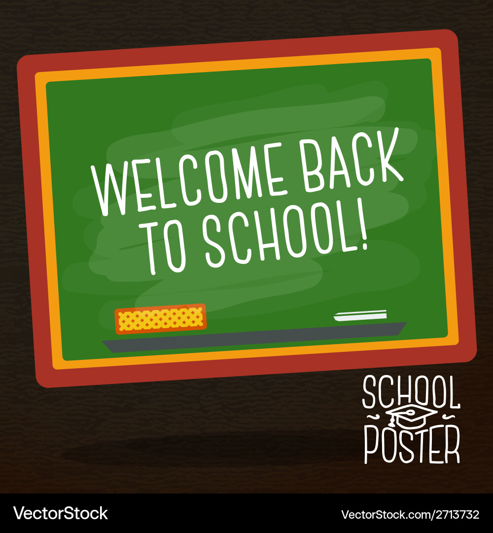 Cute school college university poster Royalty Free Vector