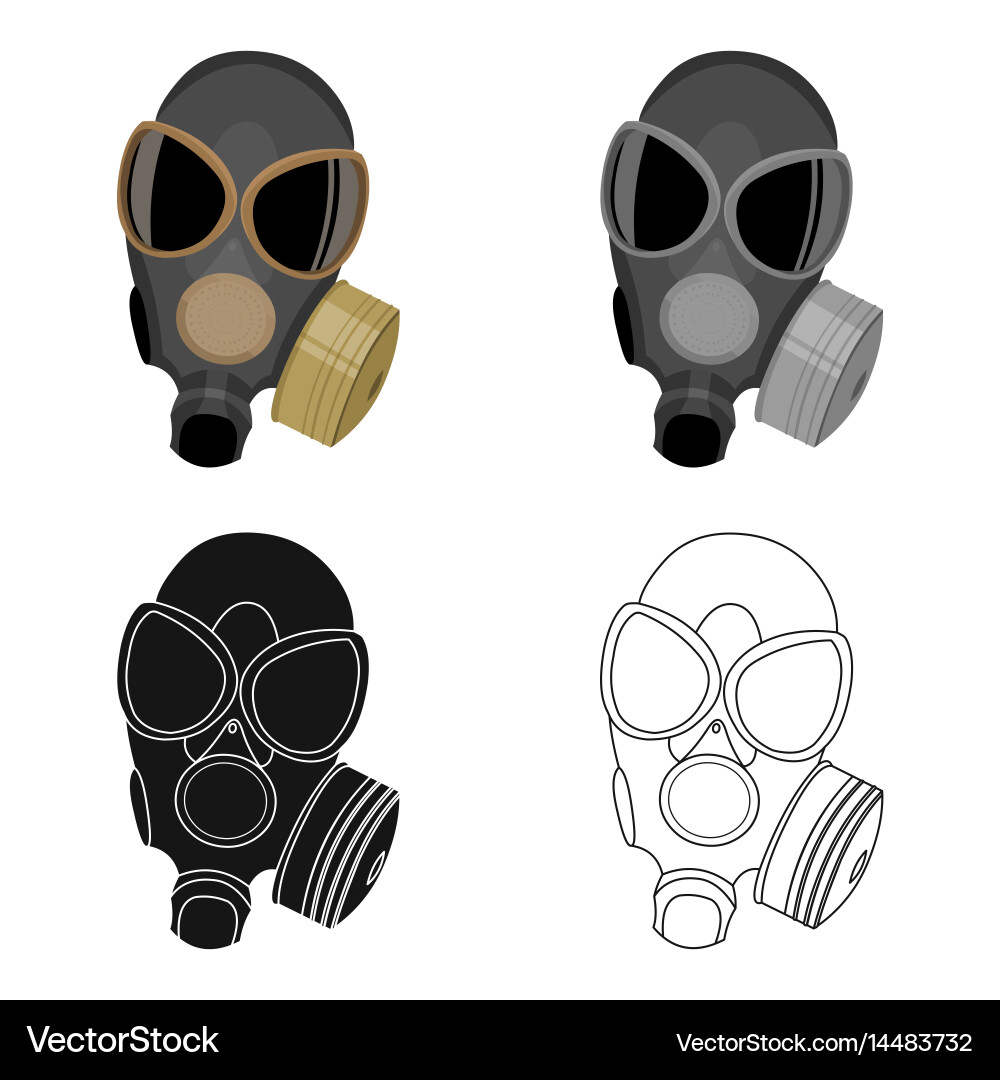 Gas masks icon cartoon single weapon from Vector Image
