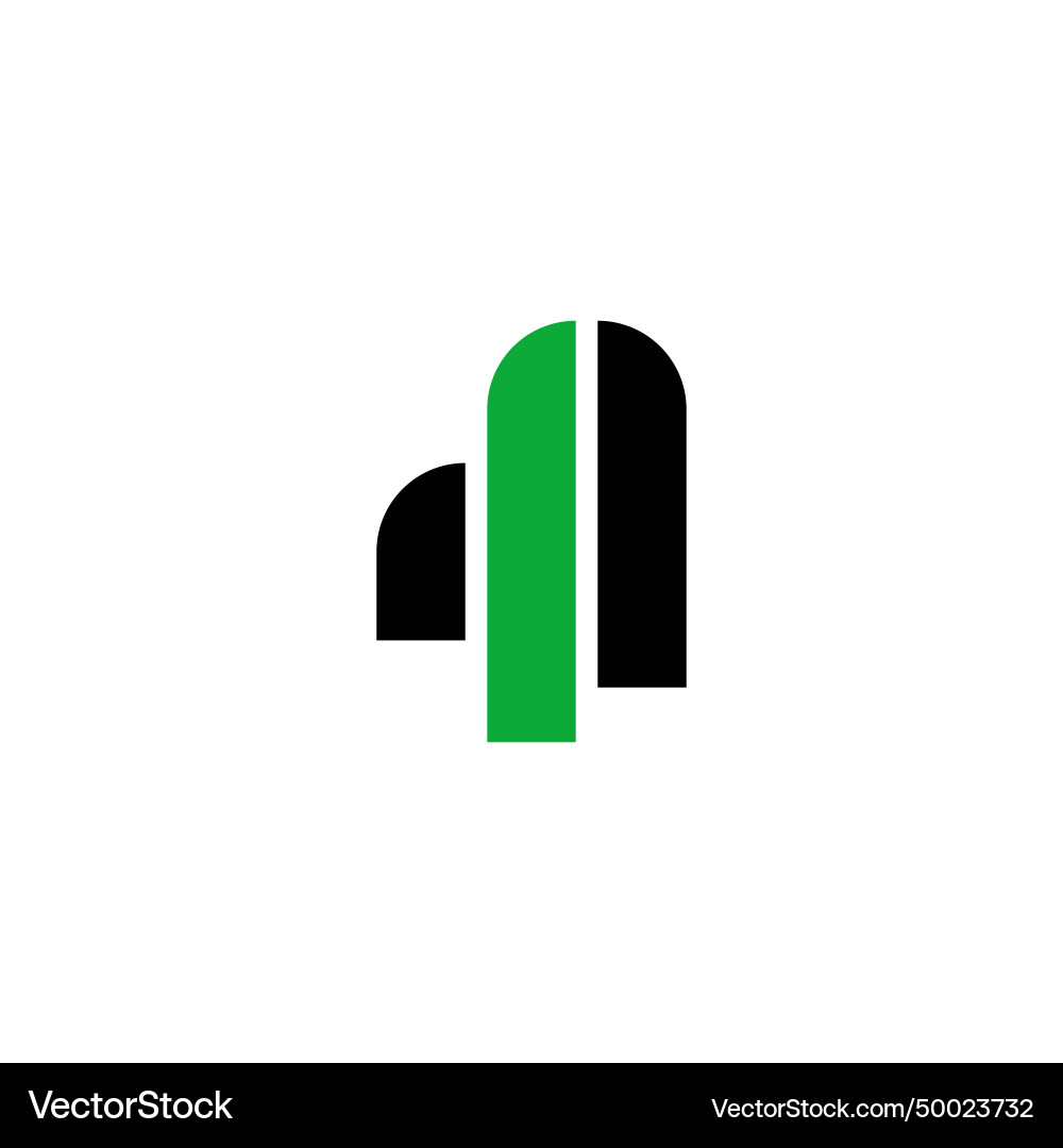 Letter m build geometric symbol simple logo Vector Image