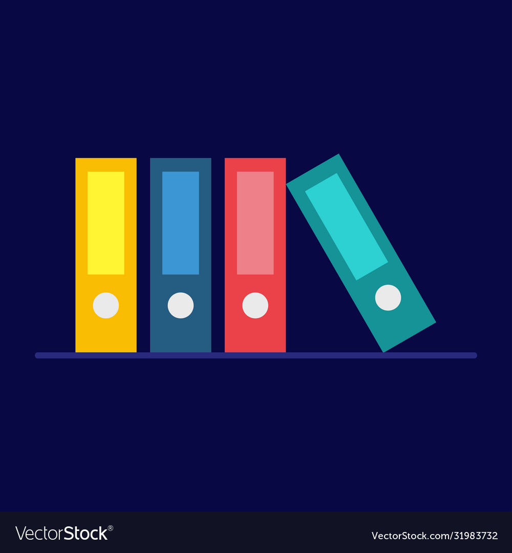 Office document file icon color file folder Vector Image