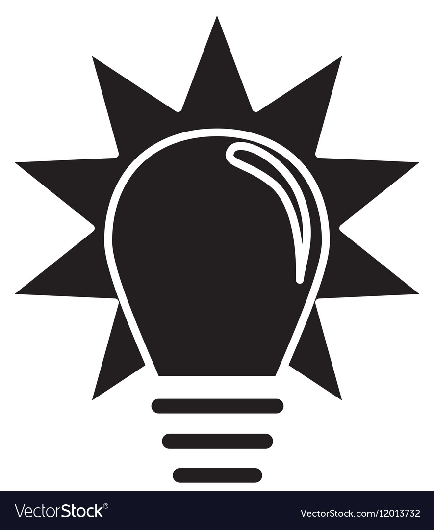 Regular lightbulb icon image Royalty Free Vector Image