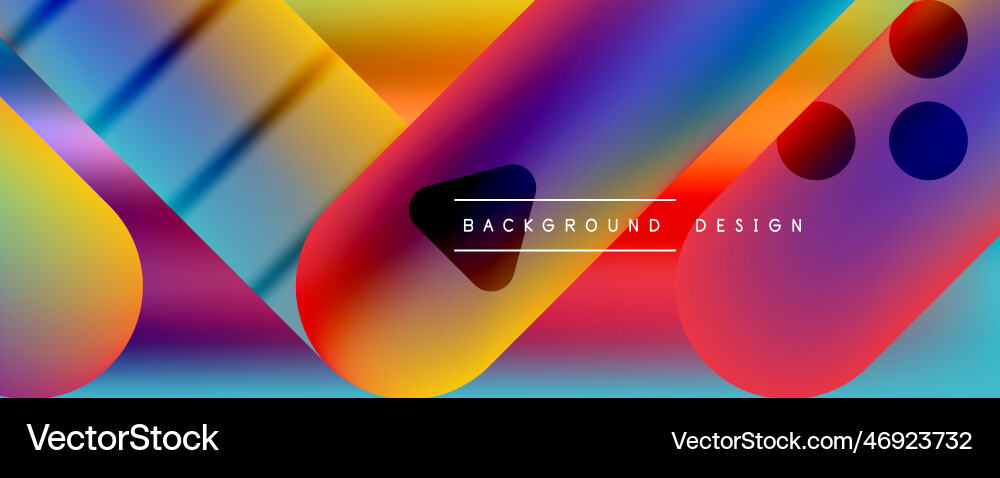 Round shapes and lines with fluid gradients Vector Image