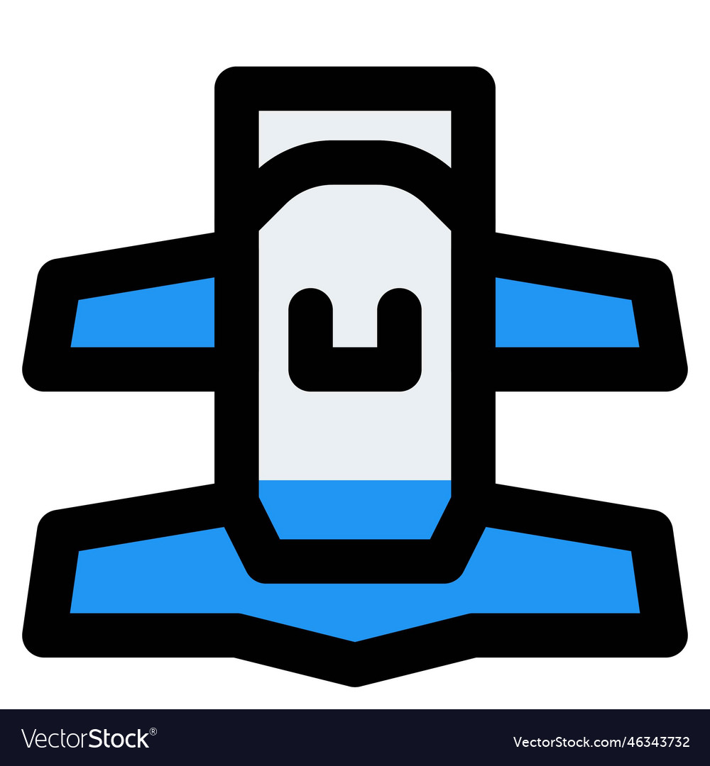 Unique aircraft built with rectangular wings Vector Image