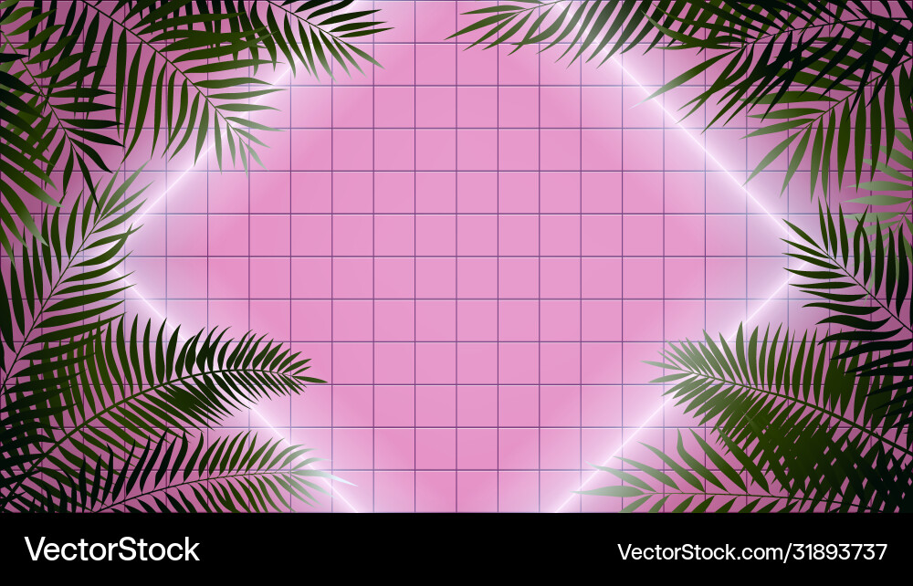 Bright luminous rhombus white color against Vector Image