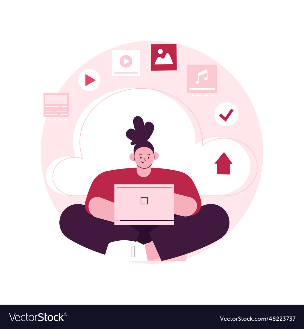 Cloud based engine abstract concept Royalty Free Vector