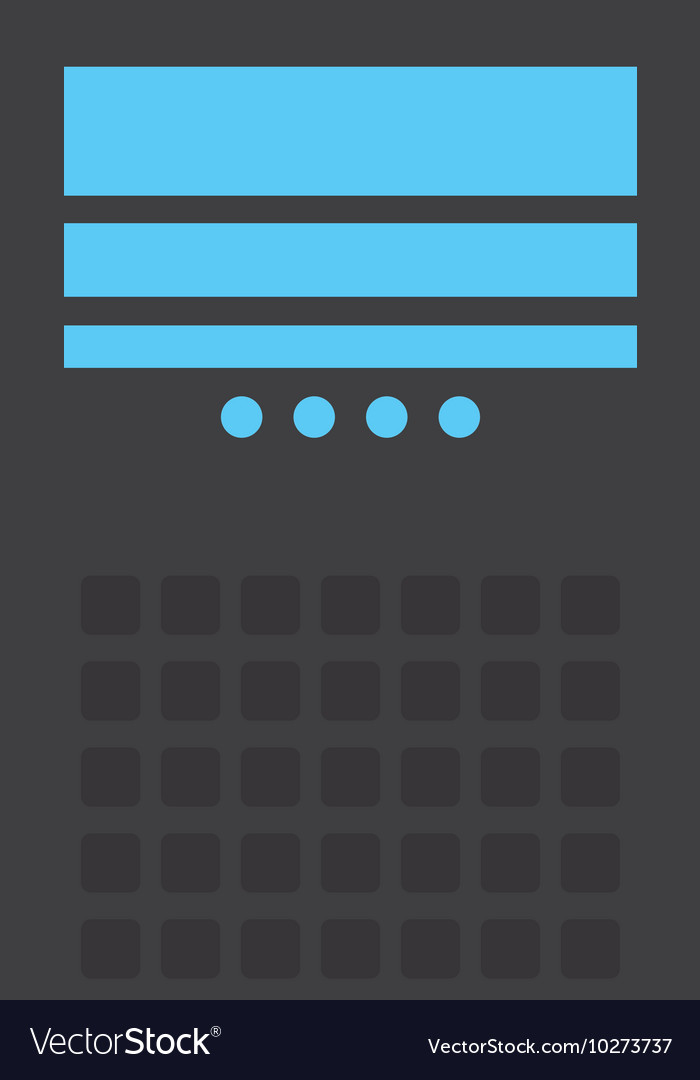 Computer cpu server icon Royalty Free Vector Image