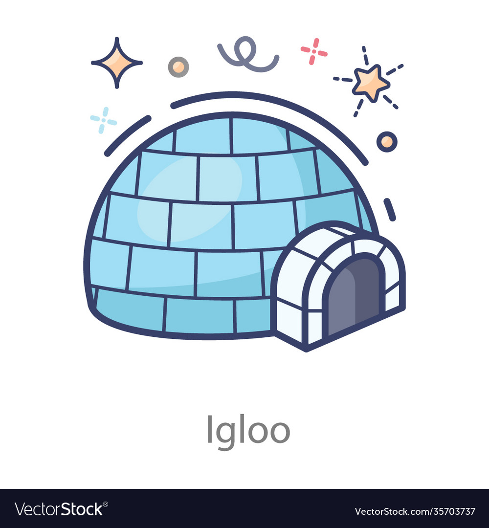 Igloo Royalty Free Vector Image - VectorStock
