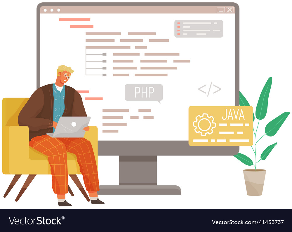 Programmer engineering and coding set Royalty Free Vector Programmer engineering and coding set Royalty Free Vector