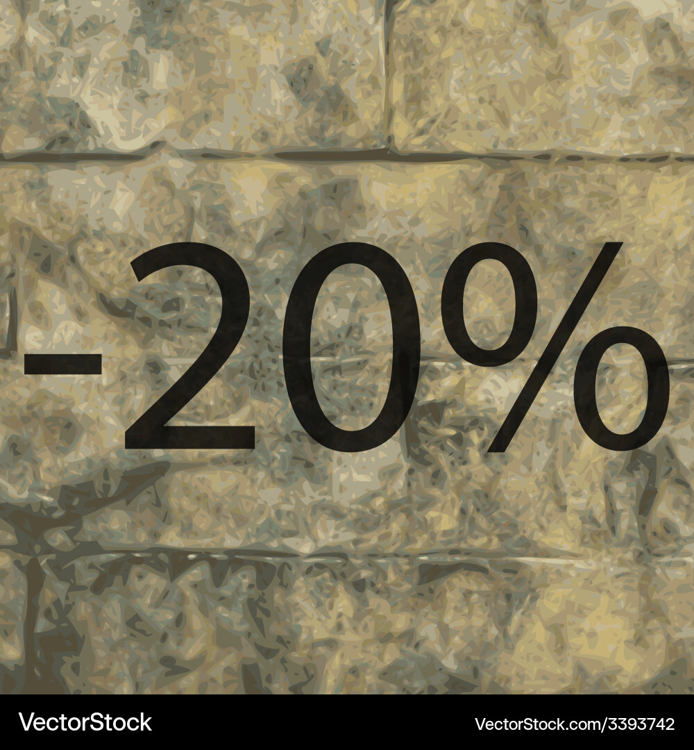 20 percent discount icon symbol flat modern web Vector Image