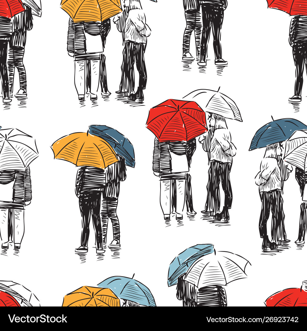 Drawings Of People In The Rain