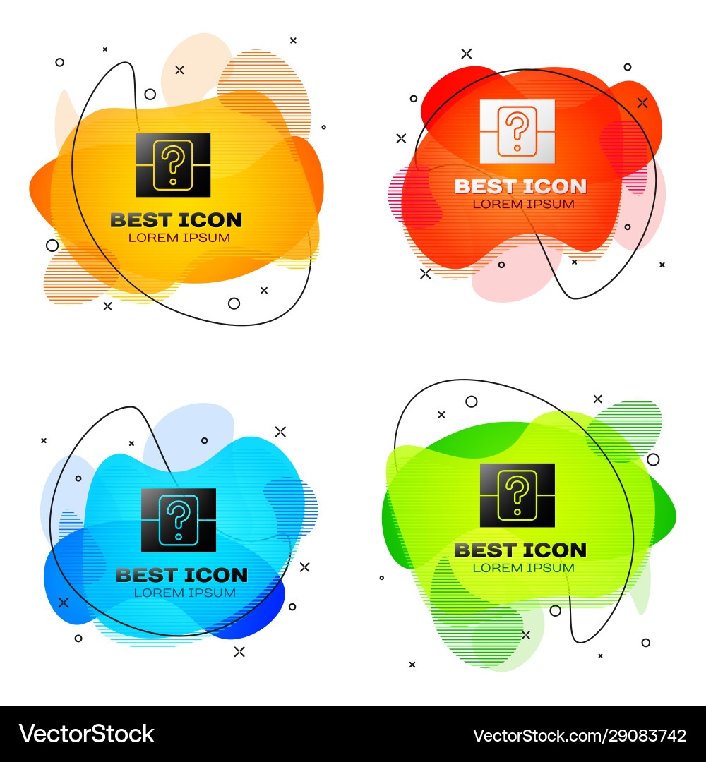 Black mystery box or random loot for games Vector Image