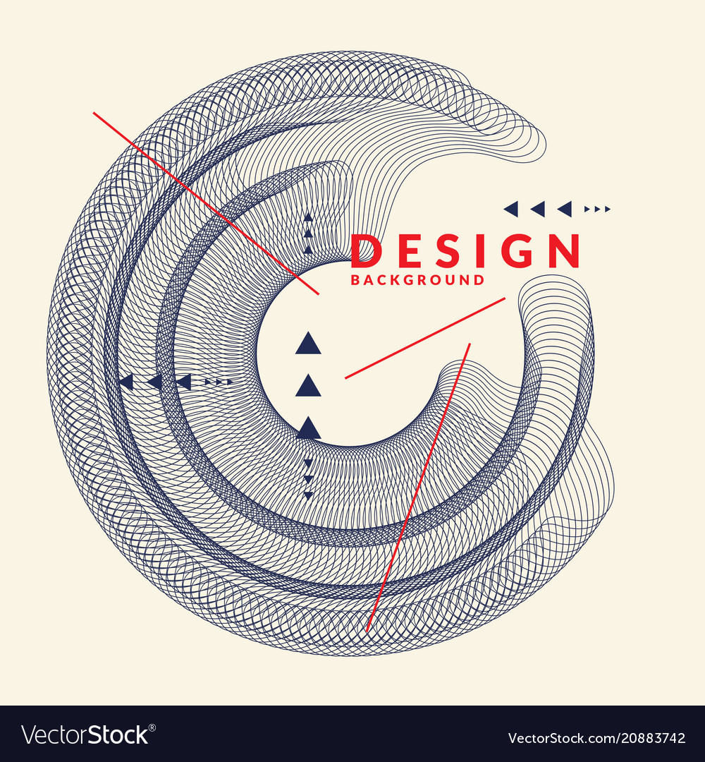 Bright abstract background with a dynamic waves Vector Image