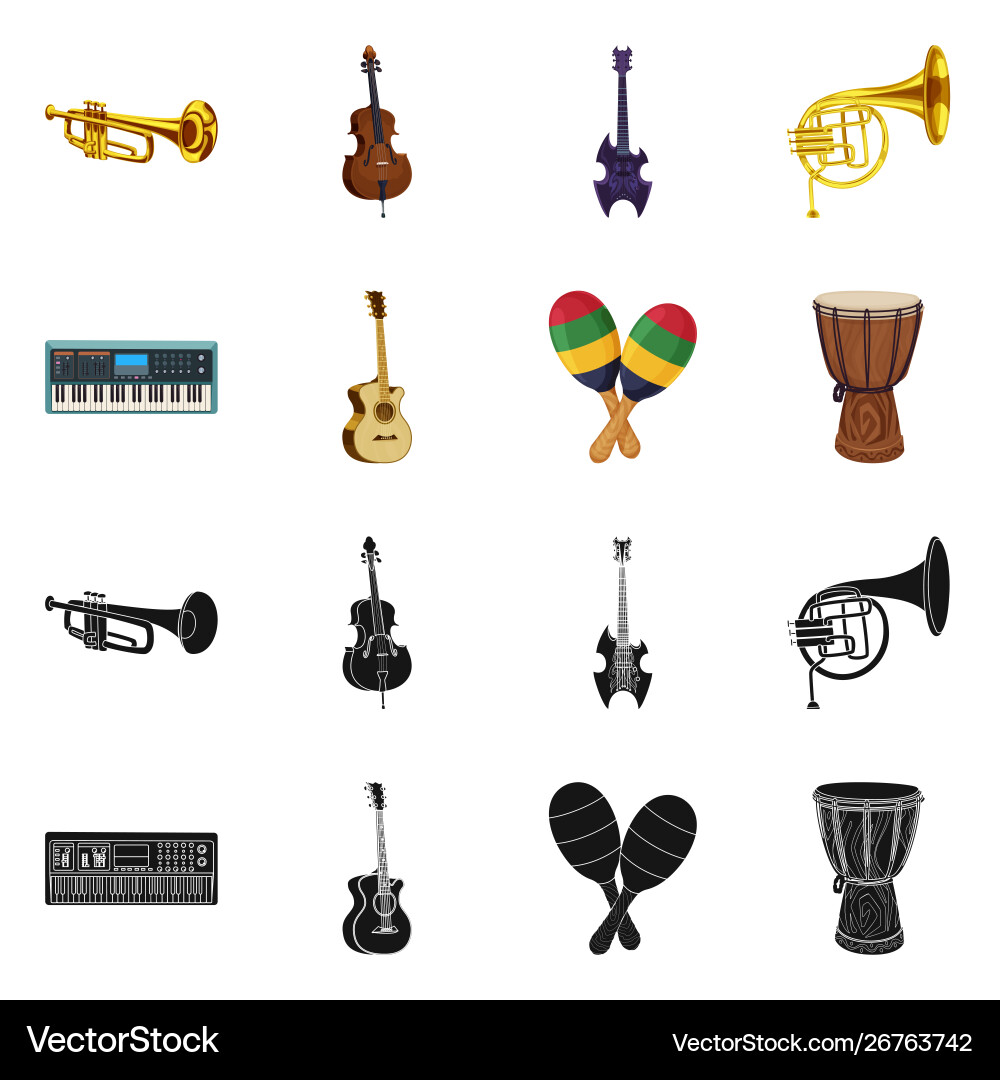 Design music and tune icon set Royalty Free Vector Image