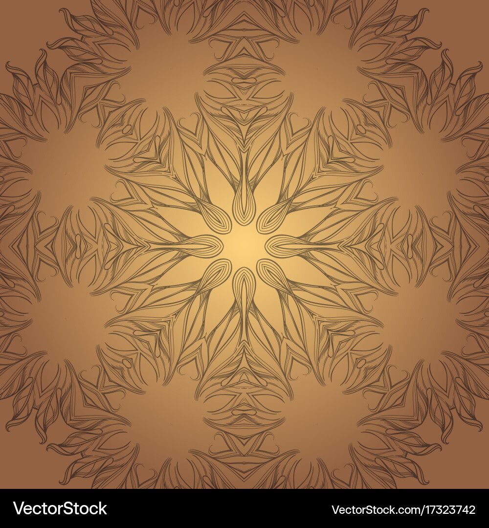 Elegant element of stylized leaves with smooth Vector Image