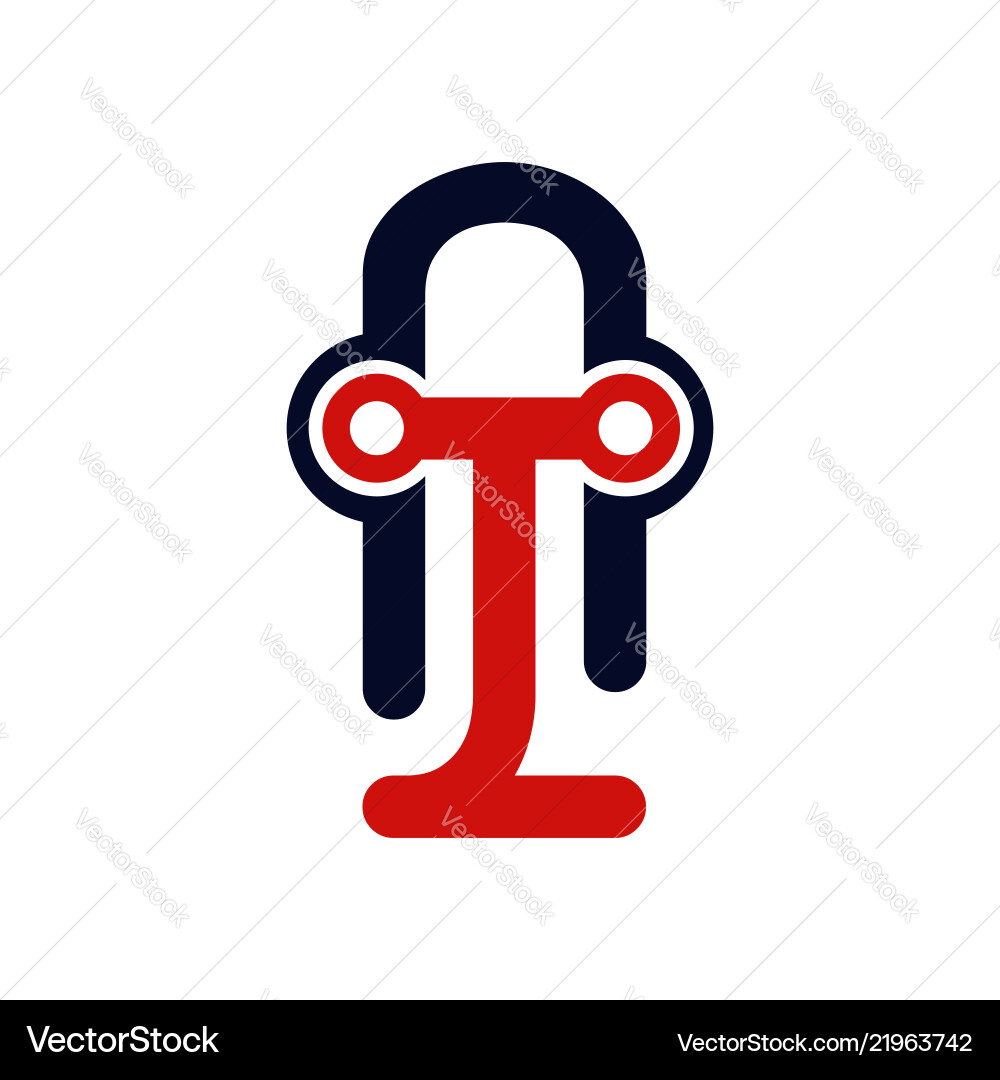 Premium t logo in two color variations beautiful Vector Image