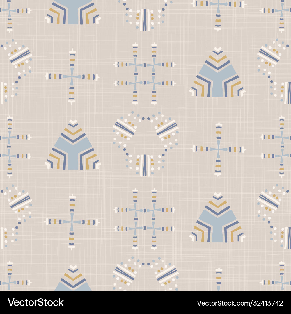 Seamless geometric cross grid pattern in french Vector Image