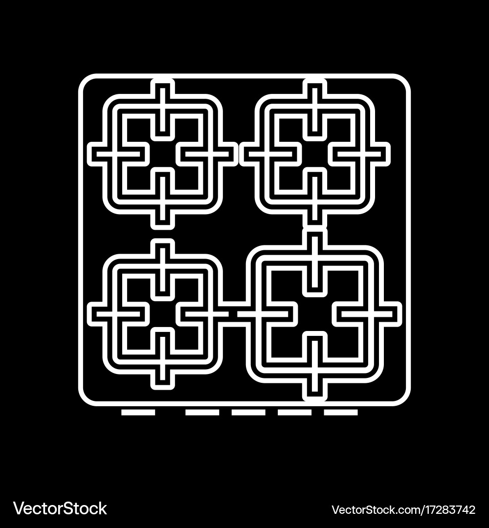 Surface of the cooker it is icon Royalty Free Vector Image