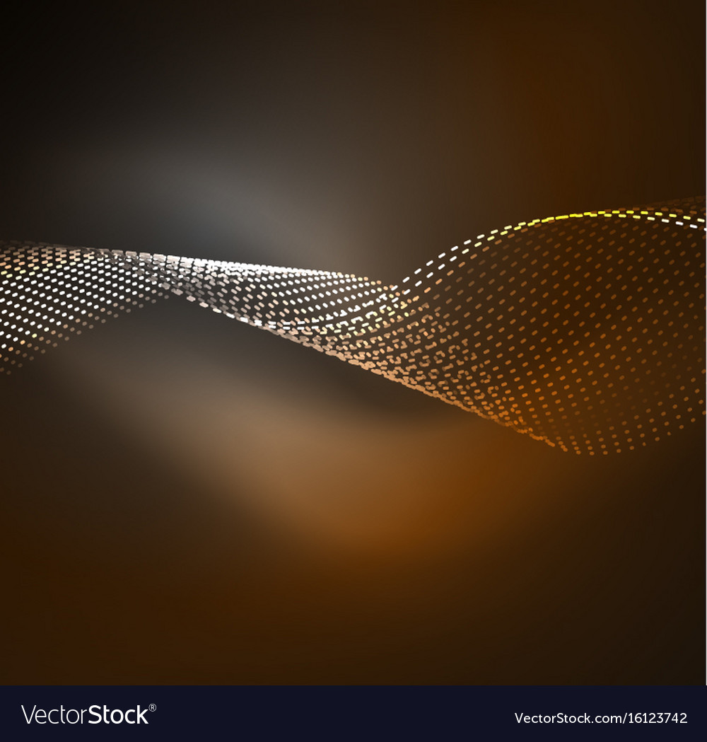 Wave particles background Royalty Free Vector Image
