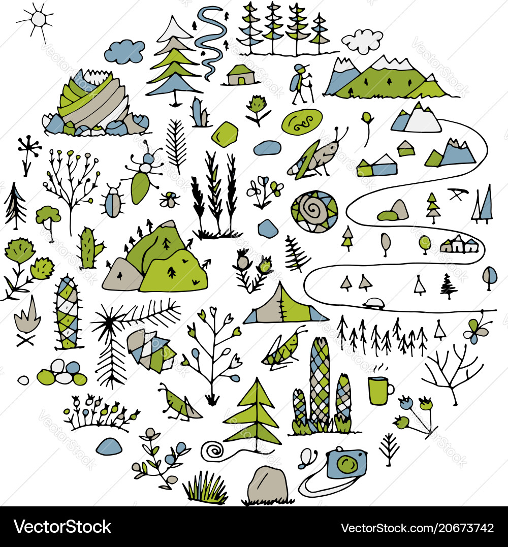 Wild field nature background for your design Vector Image