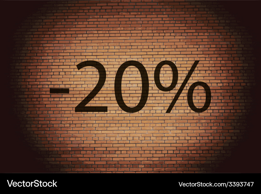 20 percent discount icon symbol flat modern web Vector Image