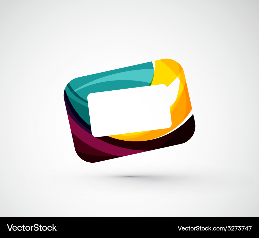 Abstract geometric company logo frame screen Vector Image